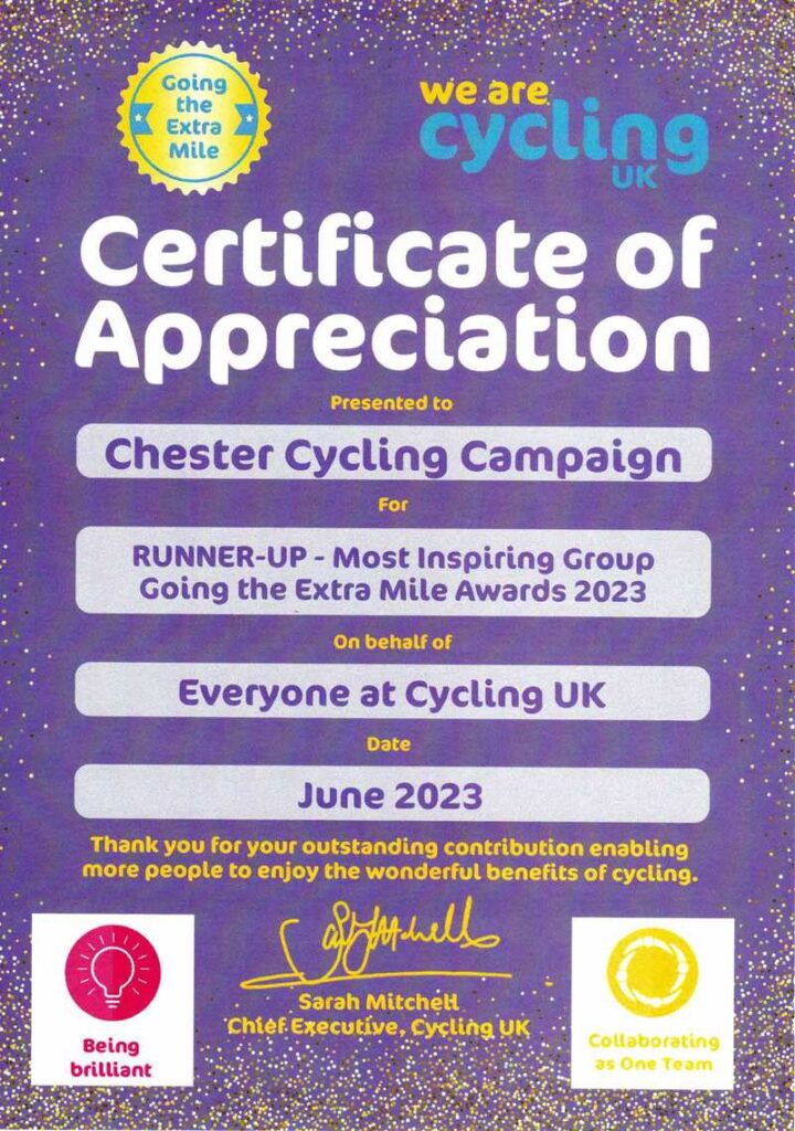 Campaign Wins Runner-up in Most Inspiring Group Awards! – Chester ...